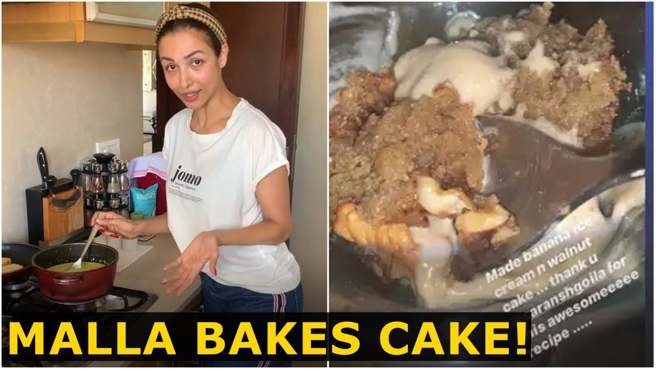 Watch: Malaika Arora bakes banana ice cream and walnut cake - YouTube