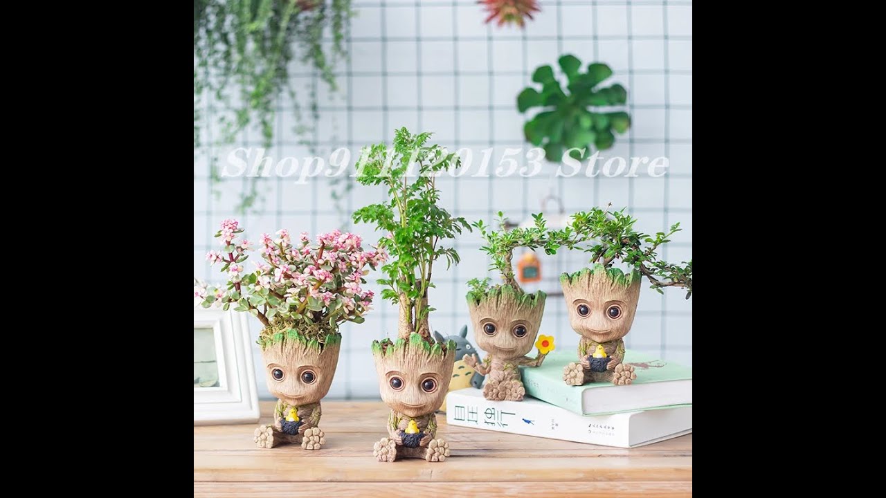 2021 New Cartoon Groot Flower Pots - YouTube