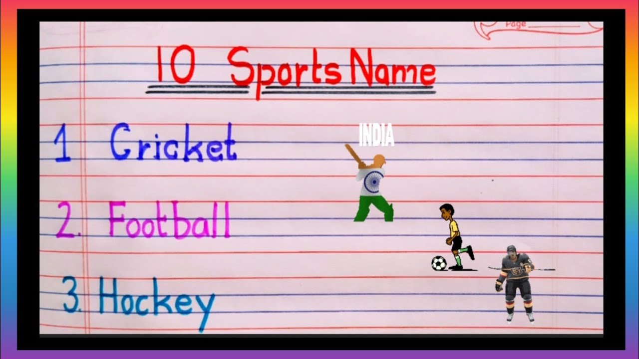 10 Sports Name in English| Sports names vocabulary - YouTube