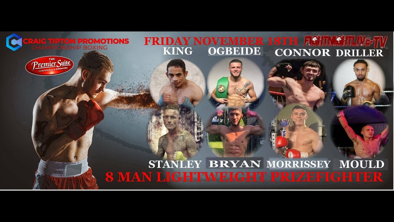 8 Man Lightweight Boxing Prizefighter £1,000 winner takes all - YouTube