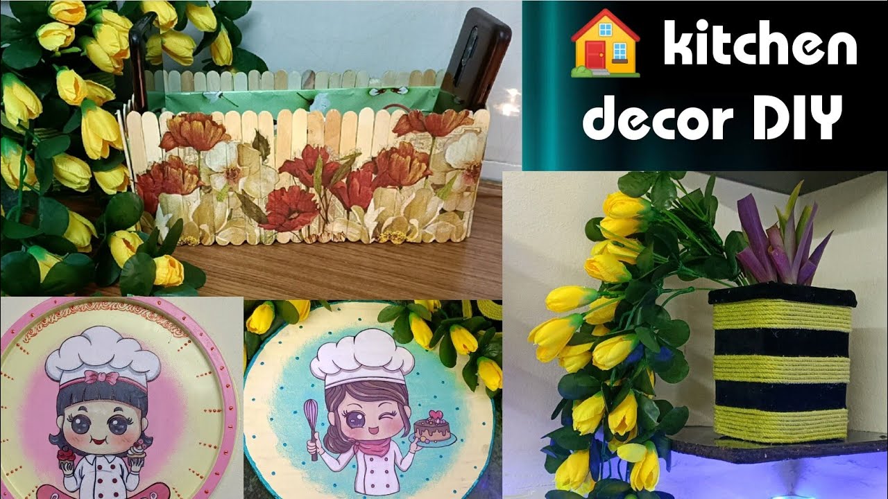 kitchen decor idea/home decor idea/kitchen DIY/low budget & easy crafts ...