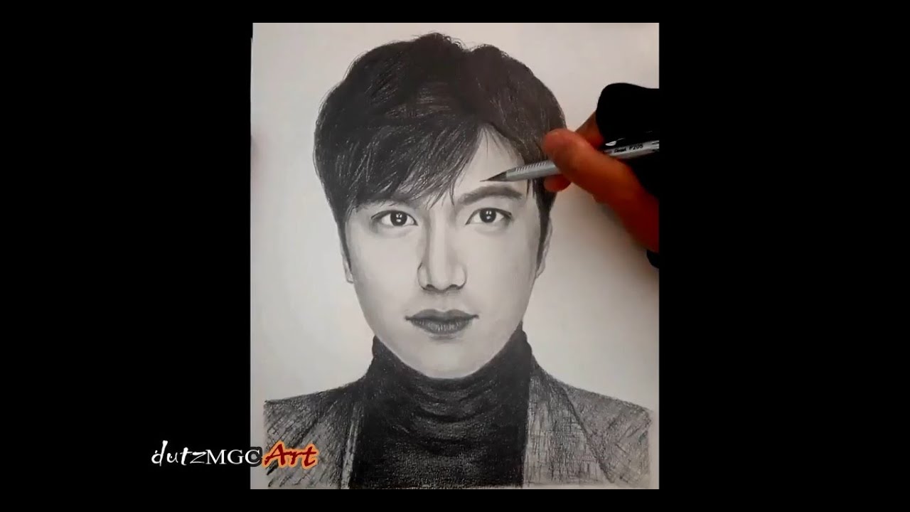 Lee Min-ho | South Korean Actor | Graphite Pencil Drawing - YouTube