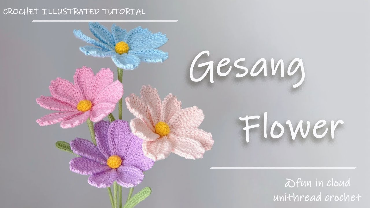 How to Crochet Gesang Flower | Detailed Crochet Tutorial - YouTube