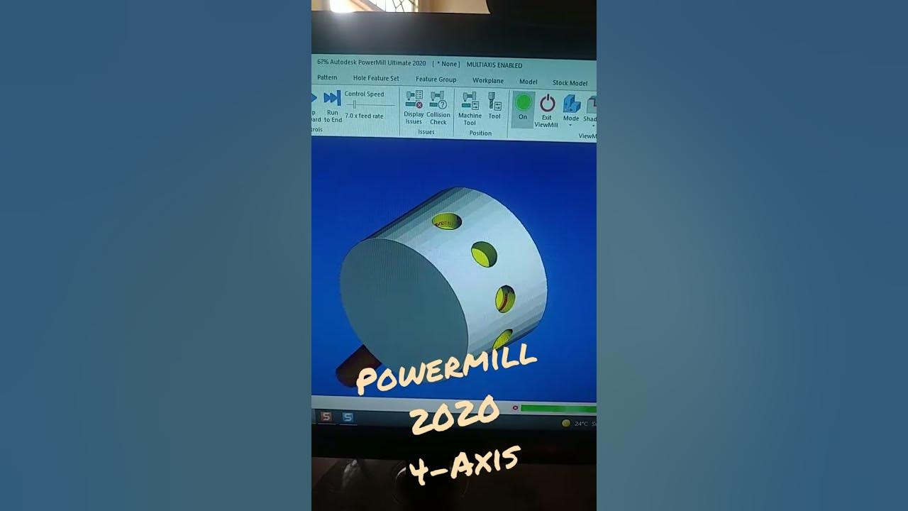 Powermill 4 Axis CNC programing - YouTube