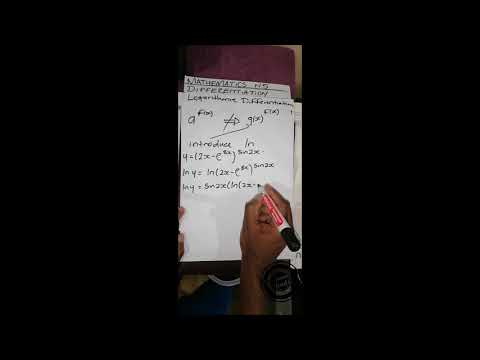 MATHEMATICS N5: LOGARITHMIC DIFFERENTIATION - YouTube