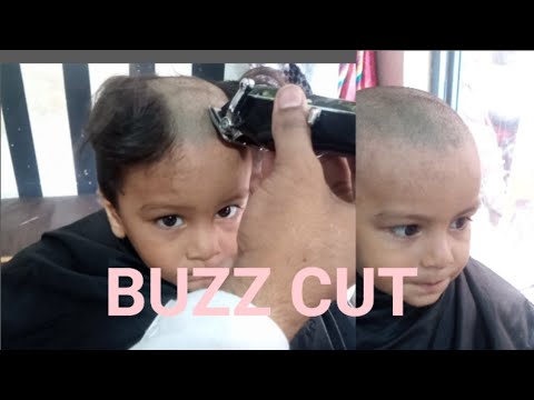 A little boy cutting all his hair buzz cutt transformation||Buzz cut ...