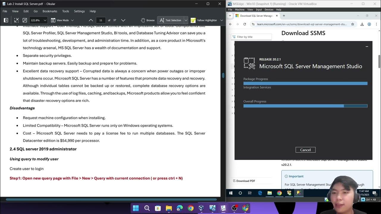 [FPTU - DBS401] LAB 2 – SQL Server Database Installation and Administration - YouTube