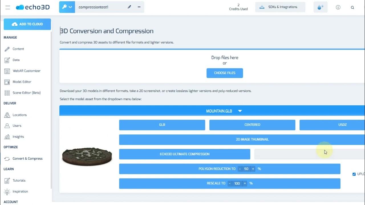 Draco Compression vs. echo3D's Ultimate Compression Tool - YouTube