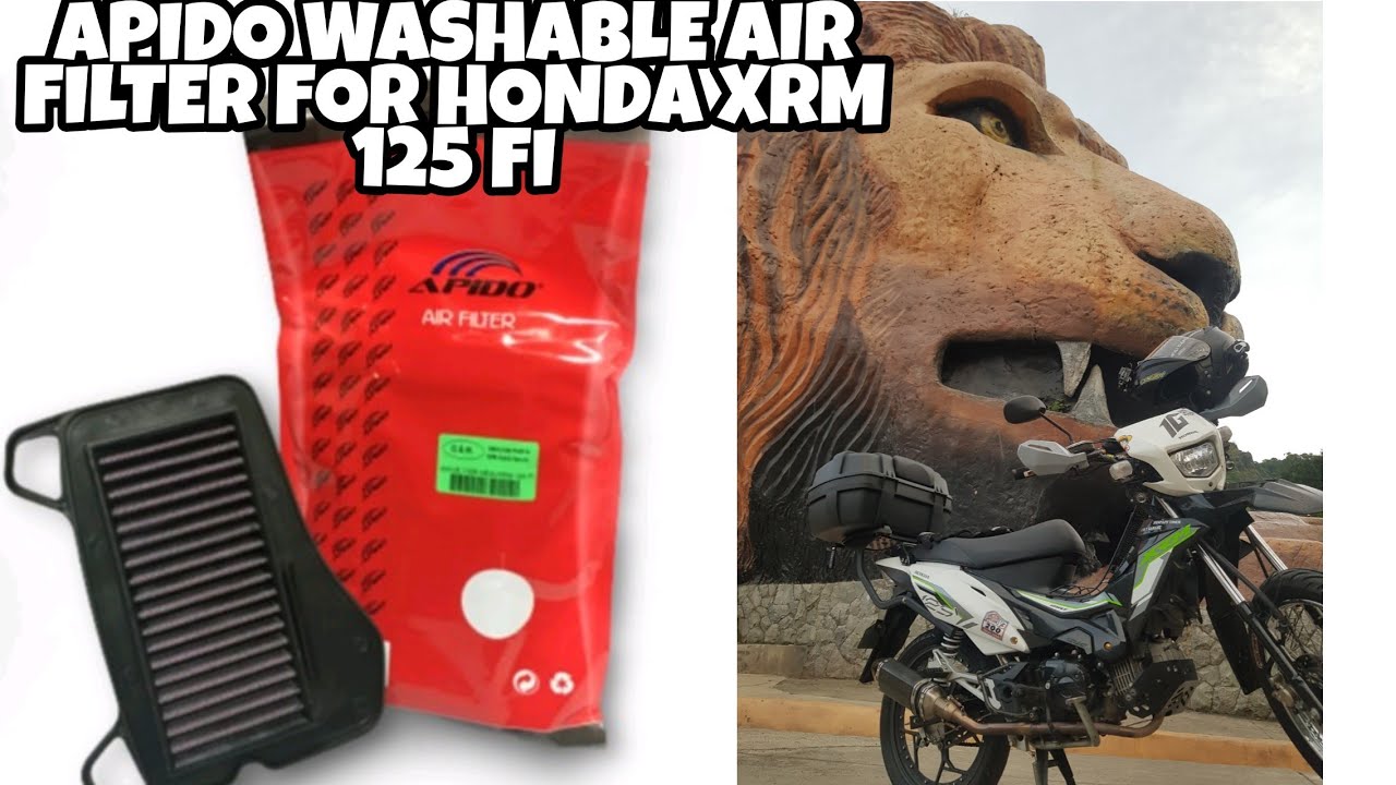 Apido Washable Air Filter for Honda XRM 125 Fi | High Flow Air Filter ...