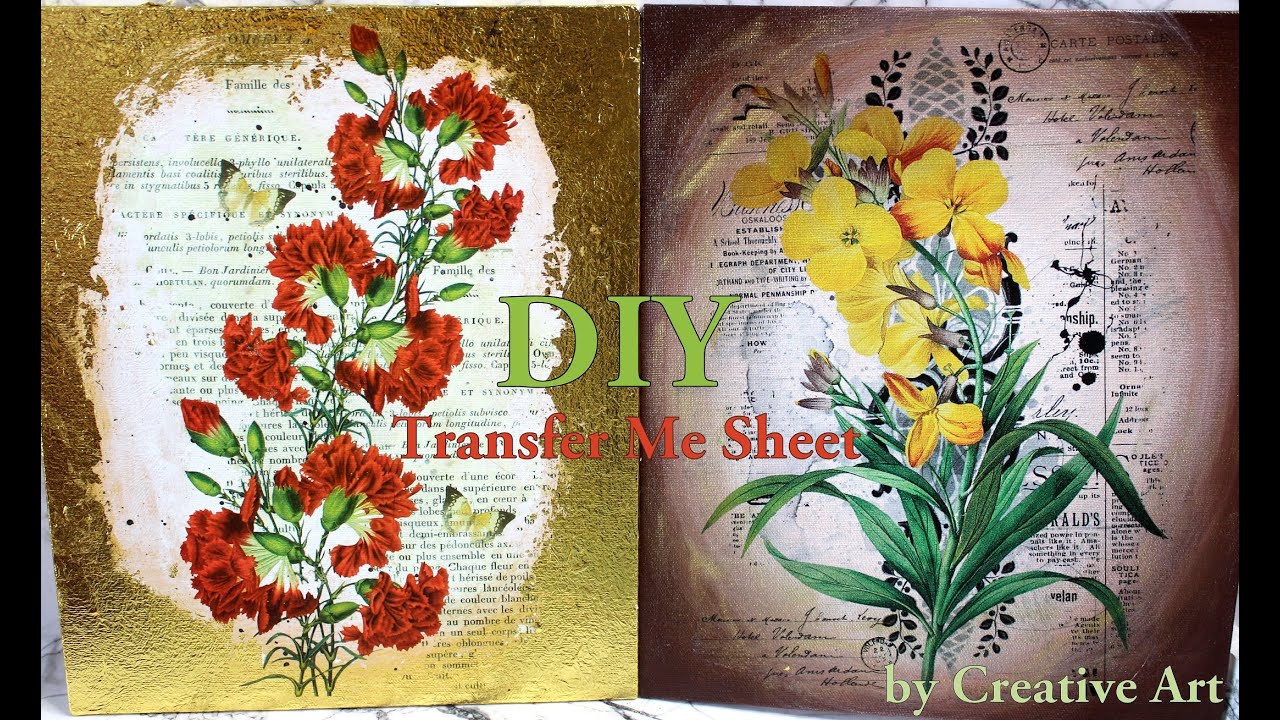 DIY using Transfer Me Sheet - YouTube