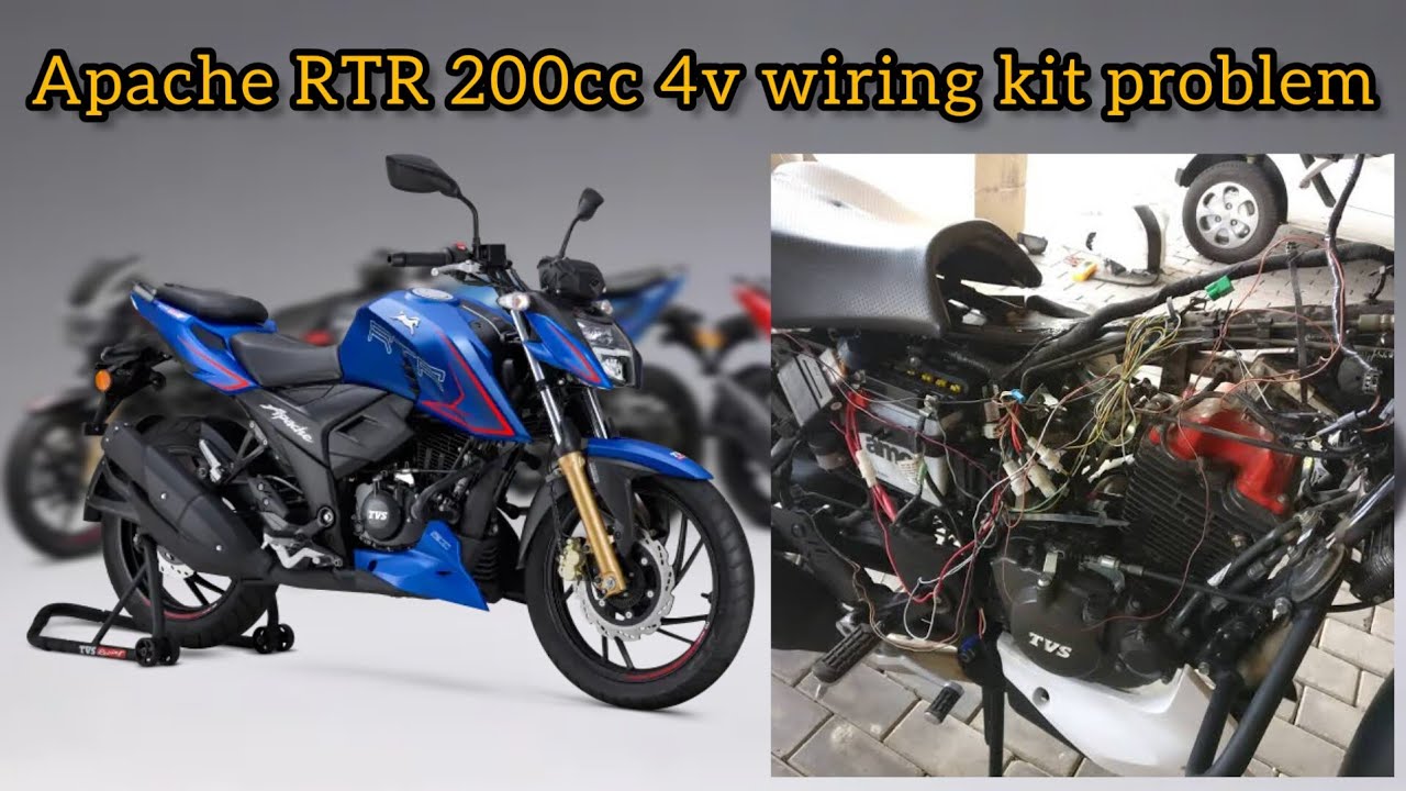 Apache RTR 200 4v 😨 starting problem and wiring kit problem 😱 how to ...
