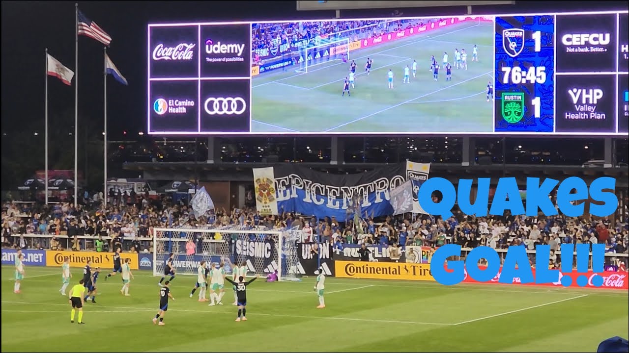 Niko Tsakiris First Career Goal - San Jose Earthquakes vs Austin FC ...