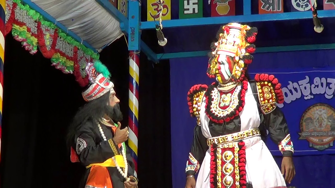 Yakshagana -- Shoorpanaka Vivaha - 1 - Prajwal kumar Hasya - YouTube