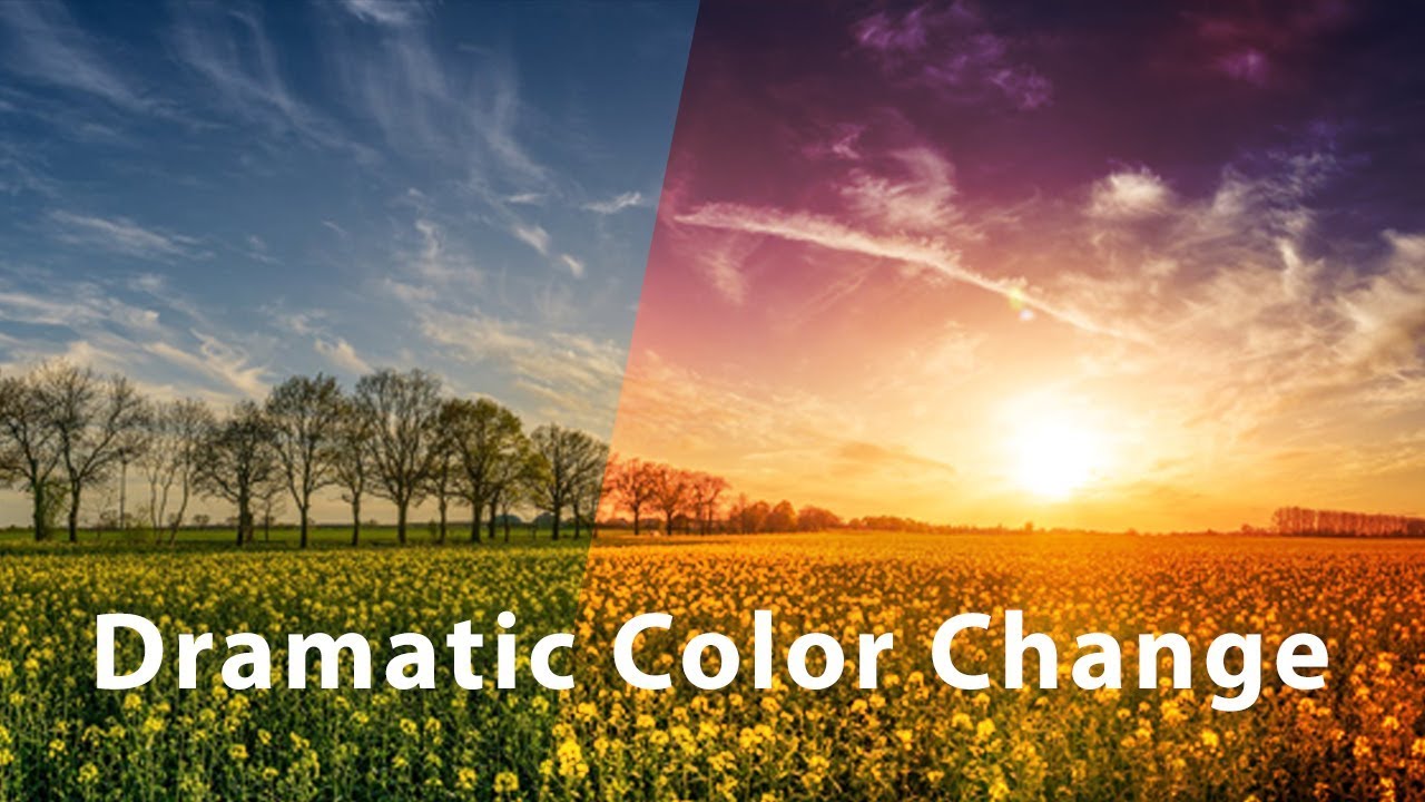 How to change color dramatic in background in Photoshop - YouTube