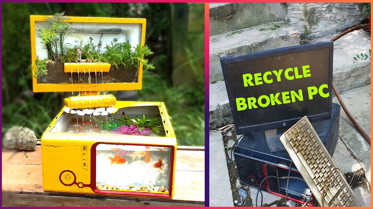 Idea to Recycle Your Broken PC into Beautiful Aquarium | Recycled ...