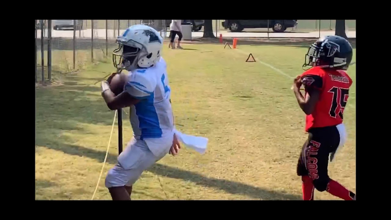 Trace Hawkins #5 BC Panthers 9u Football Highlights - YouTube