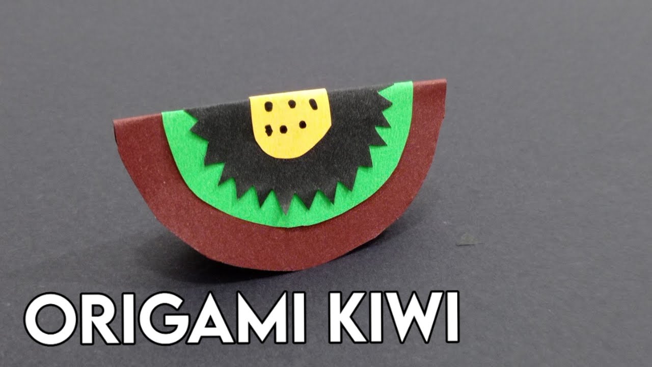 How To Make Paper Kiwi Fruit Step By Step Easy - YouTube