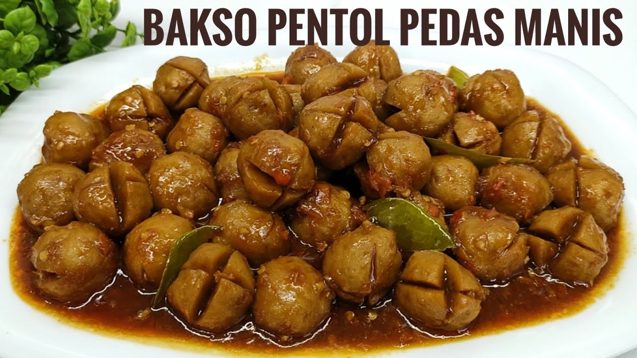 wajib coba !! BAKSO PENTOL PEDAS MANIS bikin ketagihan - YouTube