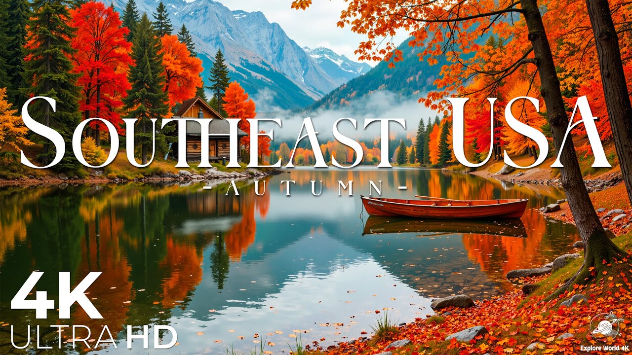 Autumn in the Southeast USA 4K – Beautiful Fall Colors & Nature Sounds ...