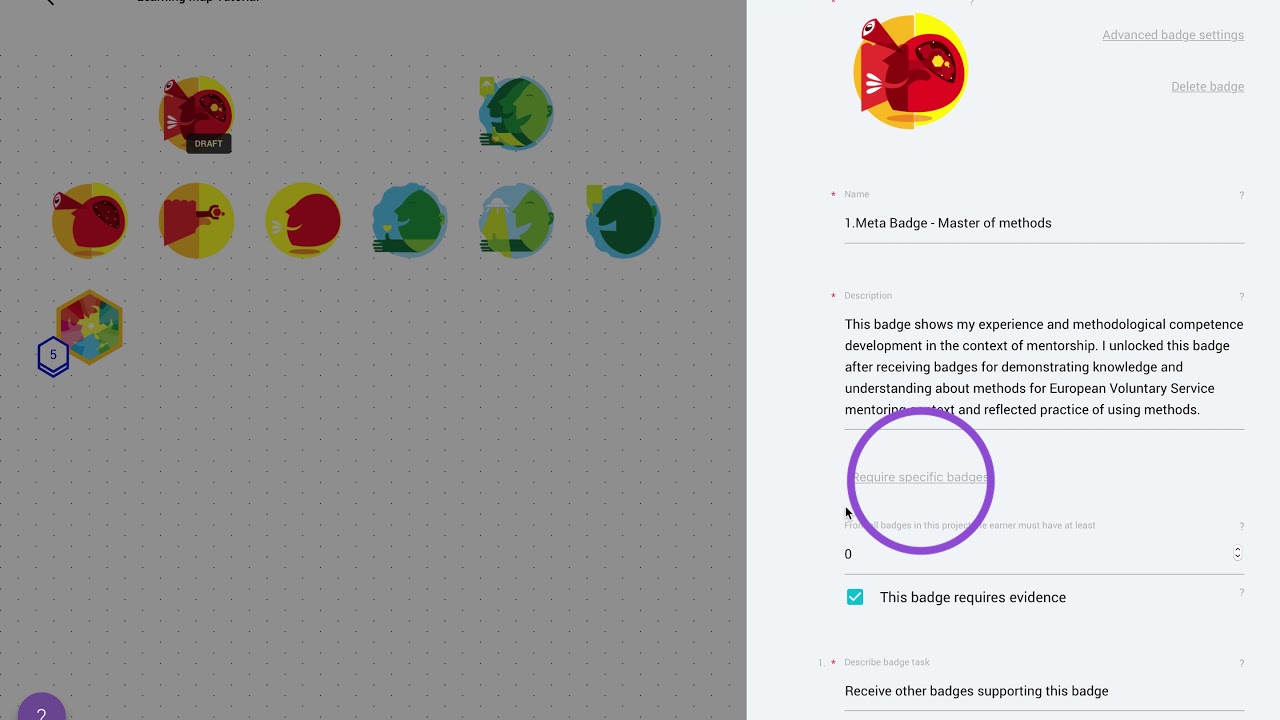 6. How to set a badge to require specific number from a range of badges ...