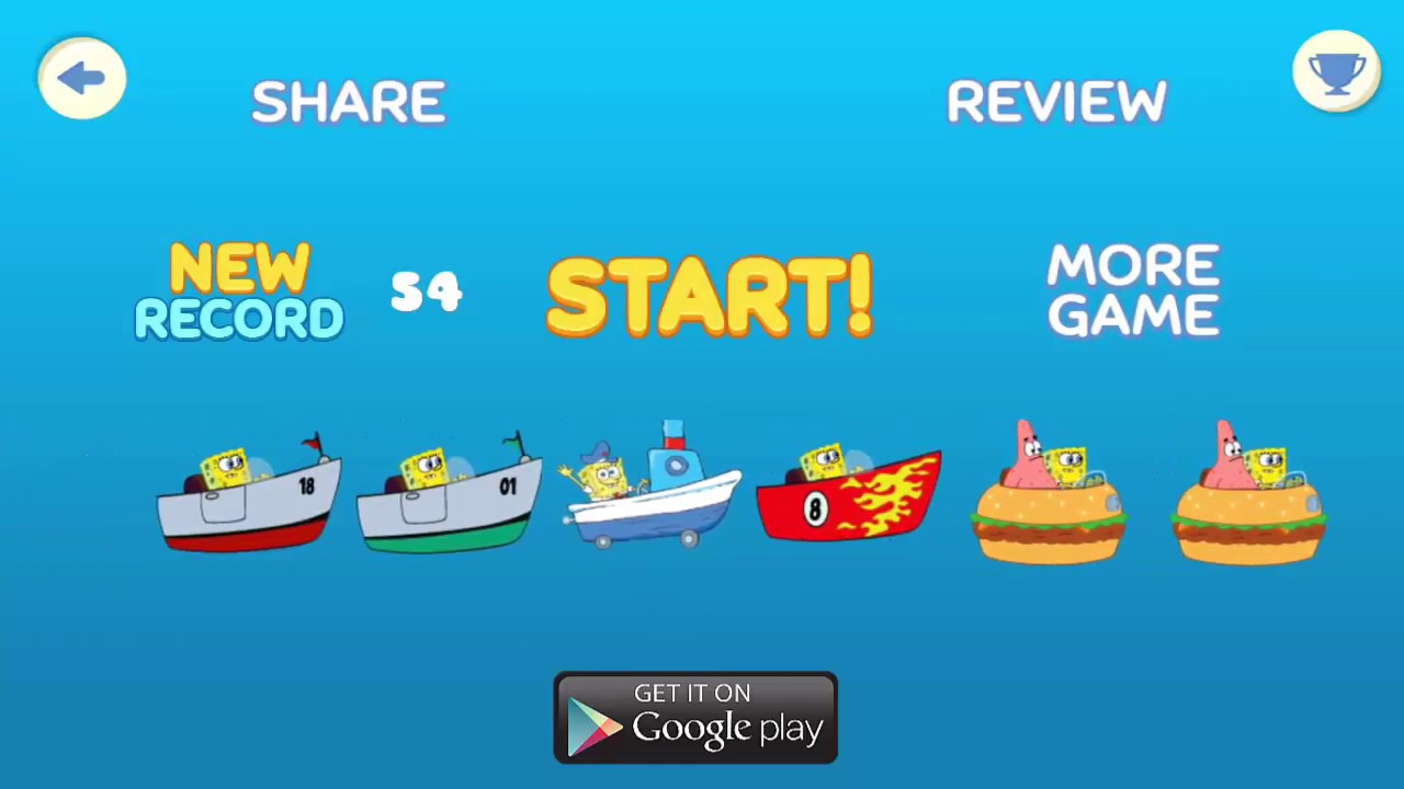 Spongebob Squarepant Games | Racing Boat Adventure - YouTube
