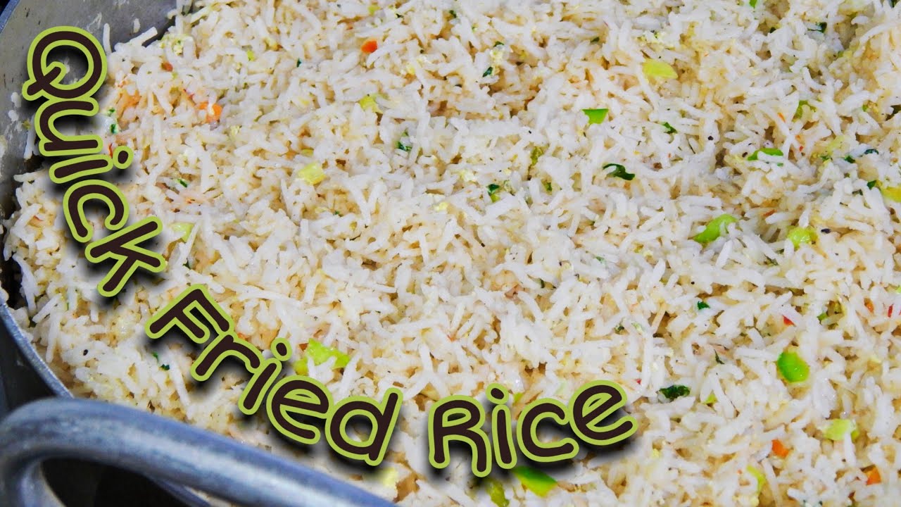 Quick Fried Rice (Delicious & Ready in 15 minutes) - YouTube