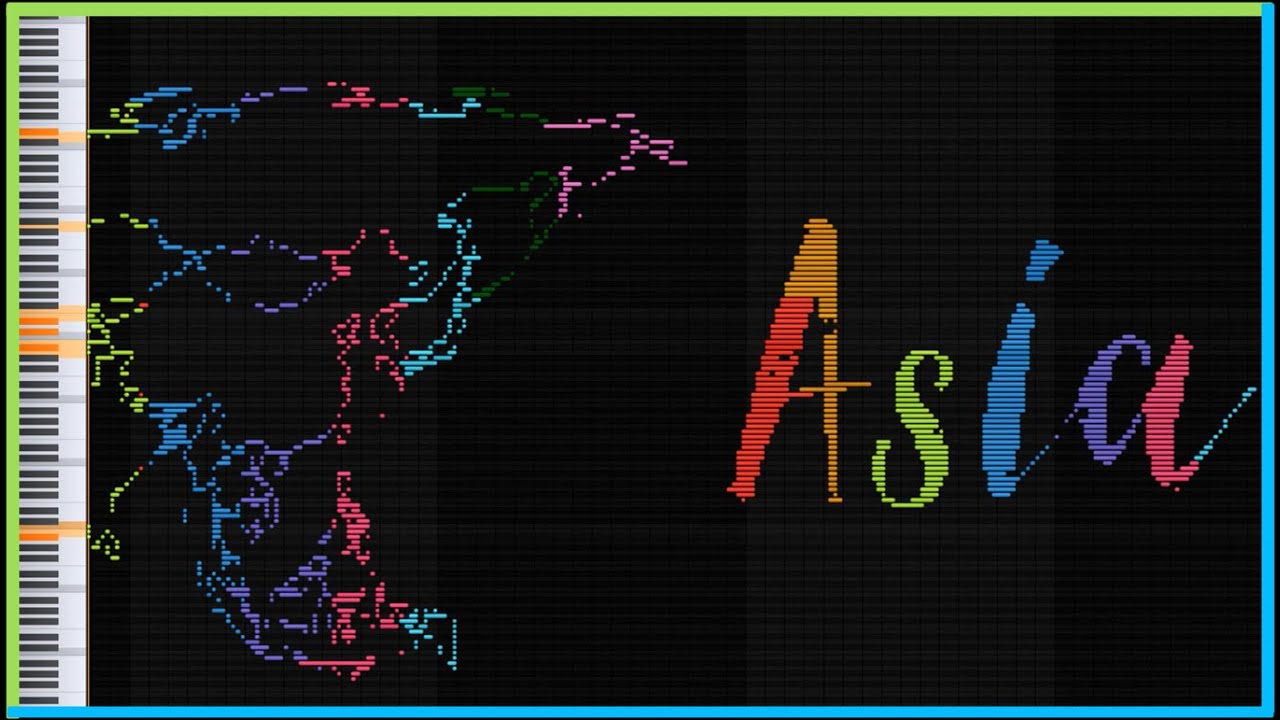 Musical Map of Asia - Midi Art - YouTube