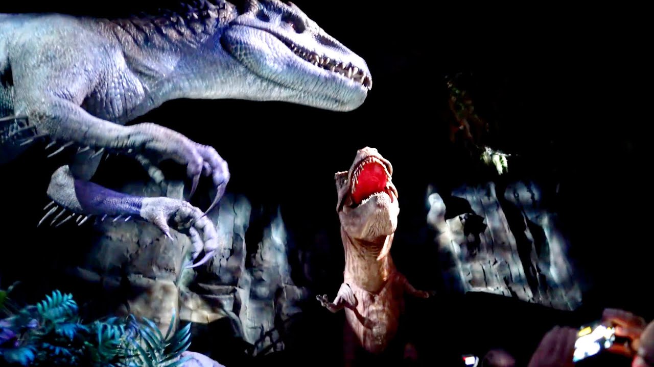 [4K POV] JURASSIC WORLD THE RIDE NEW INDOMINUS REX FINALE - Universal ...