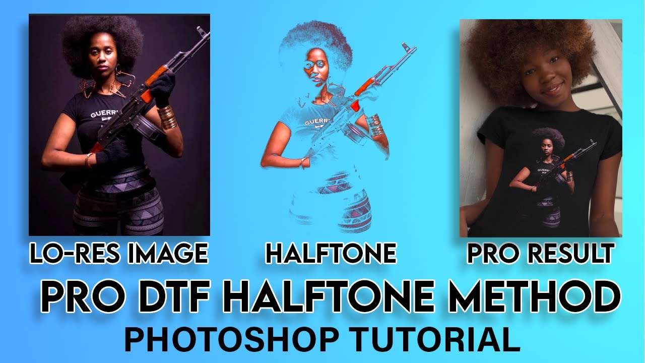 Pro level DTF Halftone method for the underground brand Guerrilla Republik - YouTube