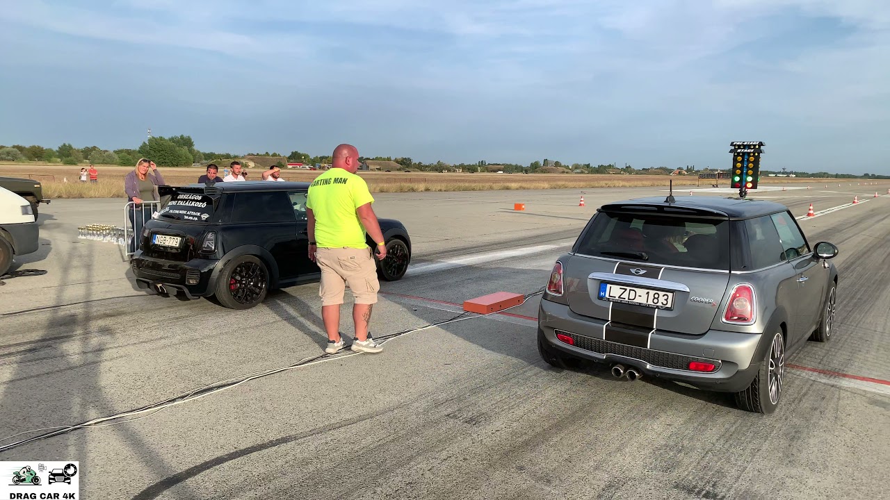 Mini Cooper S R56 1.6 Turbo vs Mini Cooper drag race 1/4 mile 🚦🚗 - 4K ...