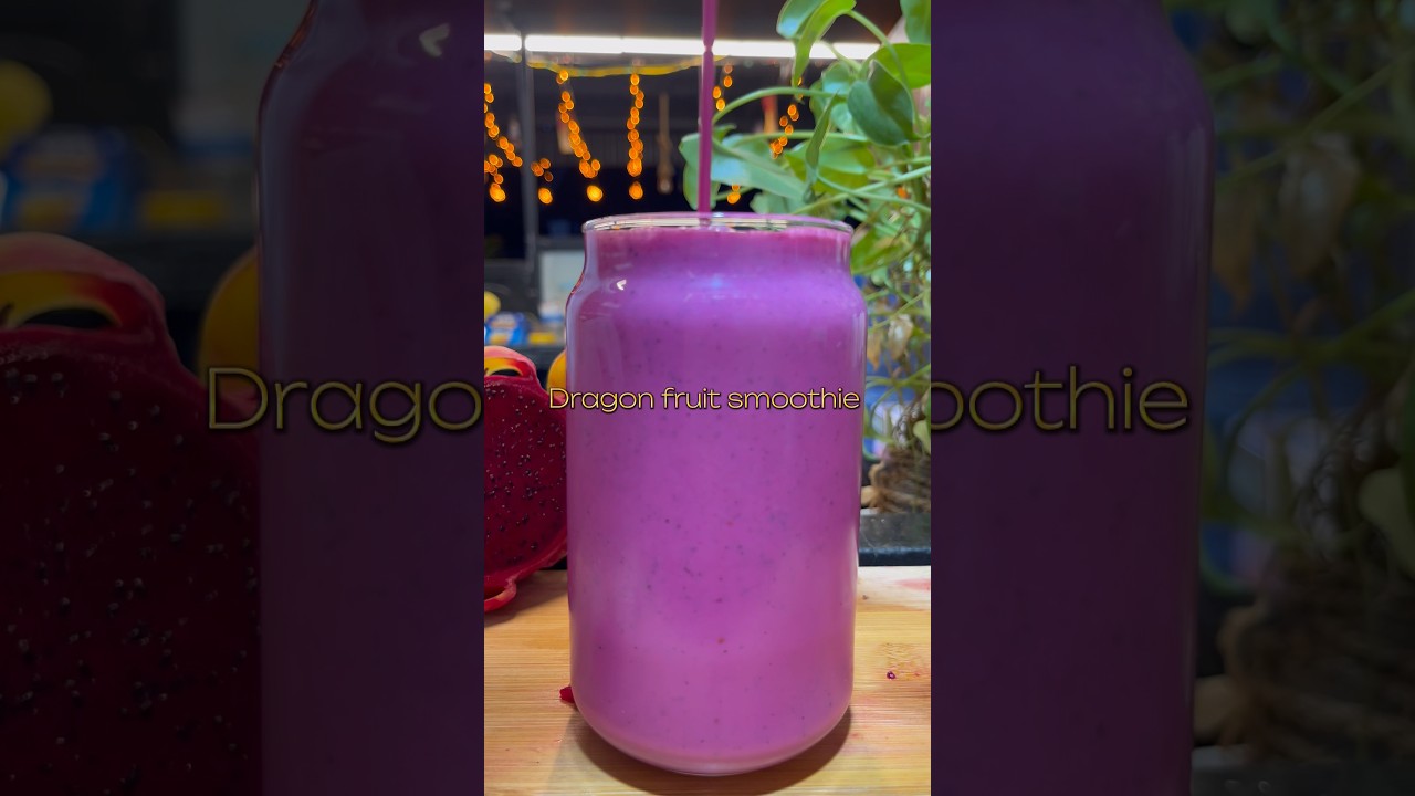Easy Dragon fruit milkshake #custardfruit #juice #recipe #mojito #drink ...