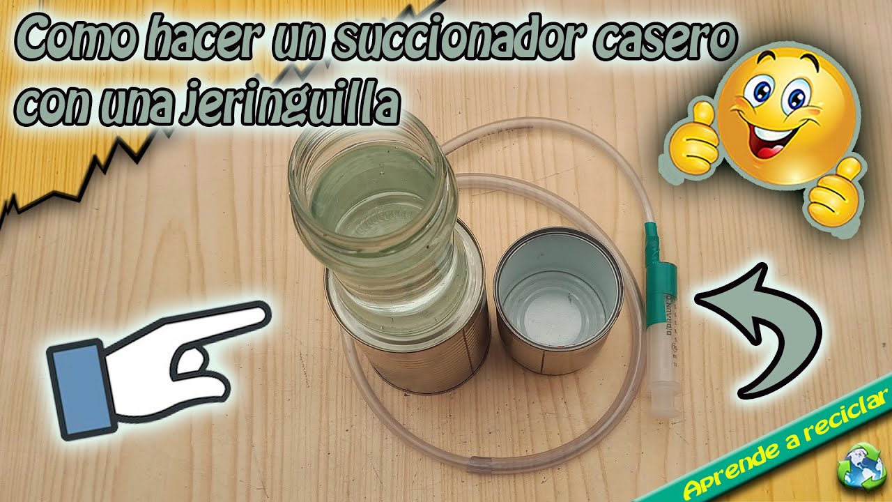 Como hacer un succionador casero con una jeringuilla - YouTube