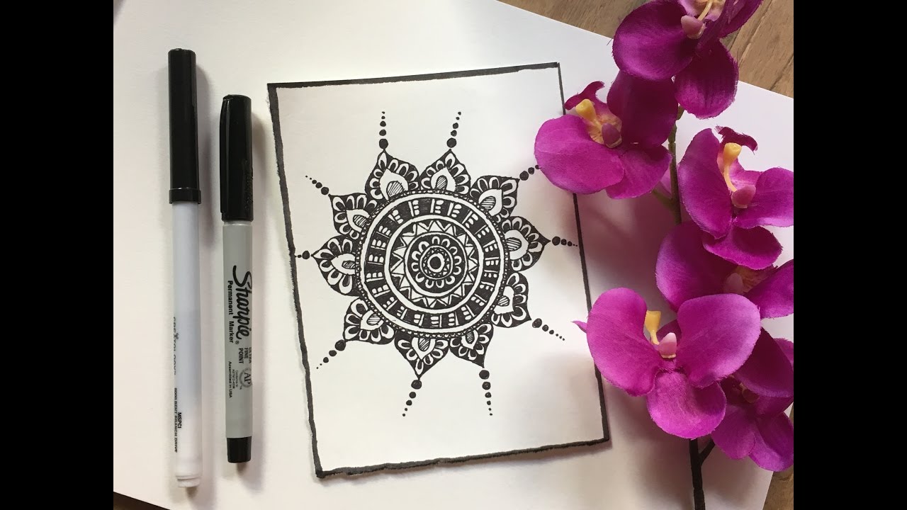 How to draw Mandala - Free hand - YouTube