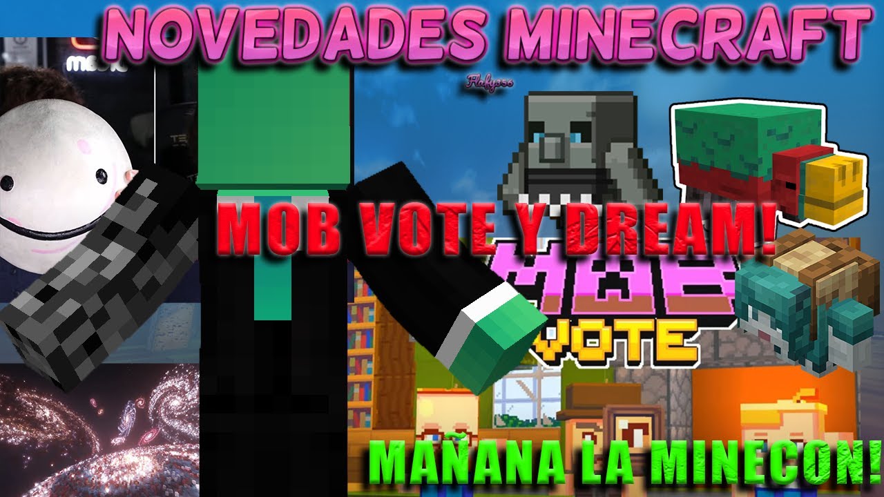 NOVEDADES MINECRAFT: MAÑANA LA MINECON! los MOBS VOTES y El face REVEAL ...