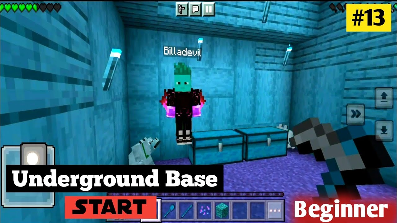 Minecraft Gameplay | Beginner Survival | UnderGround Base Start In ...