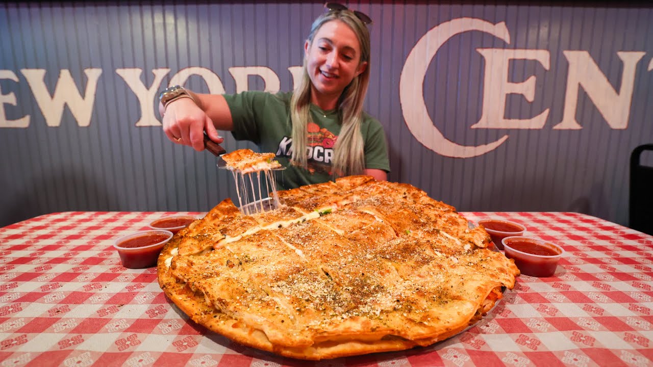 Trying To Finish The "Double Dog" Team Pizza Challenge.. but SOLO ...