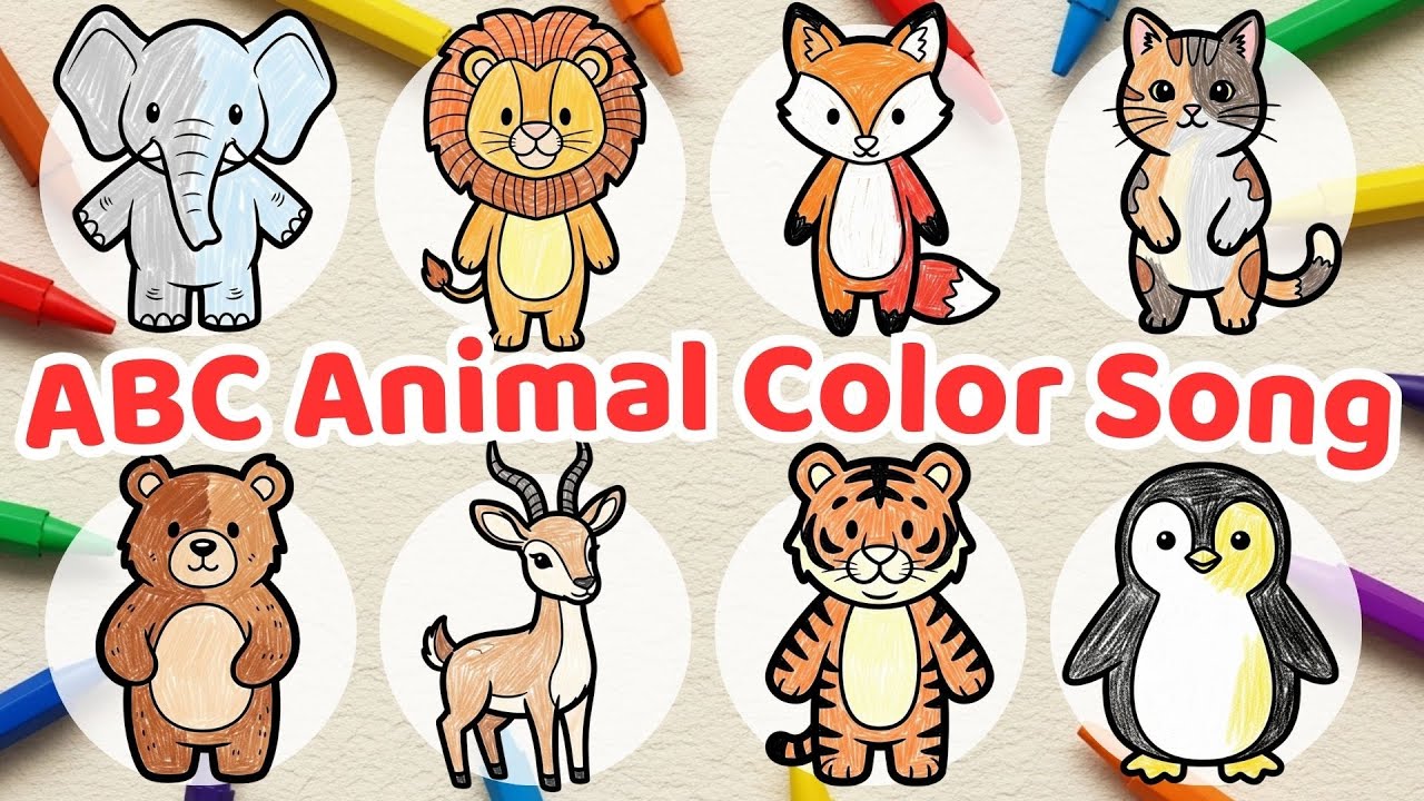 ABC Animal Coloring Song 🐾 | A–Z Animals Come Alive in 3D! 🎨 Learn ...