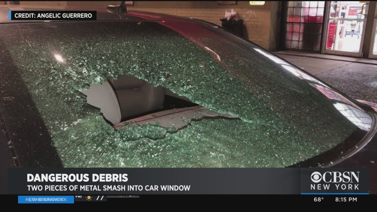 More Debris Falls From Subway Tracks, Smashes Car Window - YouTube