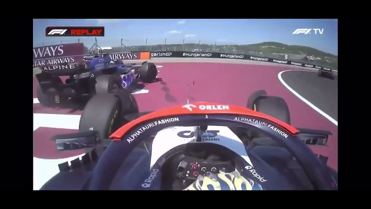 Pierre Gasly and Esteban Ocon crash Hungary GP!! - YouTube