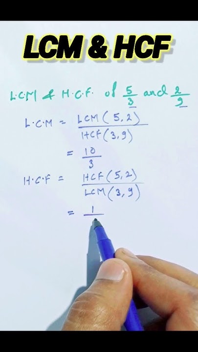 lcm and hcf of fraction / lcm and hcf / lcm and hcf short trick #shorts ...