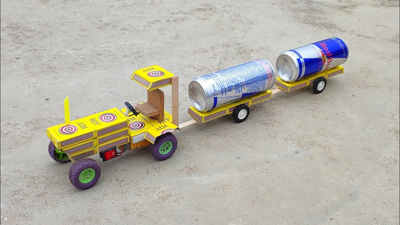 How To Make Matchbox Tractor At Home | Diy Mini Tractor - tractor ...