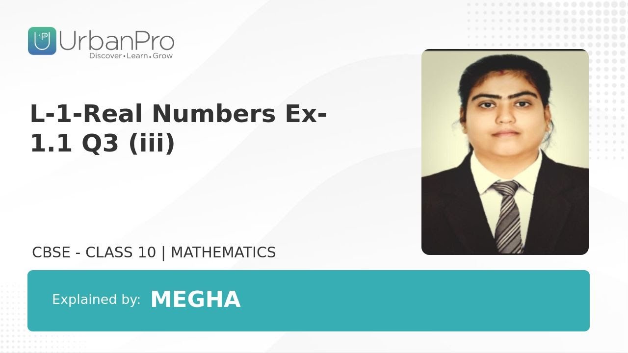 L-1-Real Numbers Ex-1.1 Q3 (iii) | Megha - YouTube