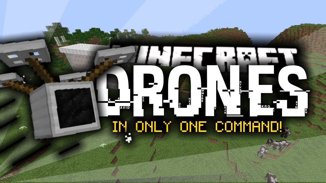 Minecraft: QUADCOPTERS/DRONES (Only One Command) - YouTube