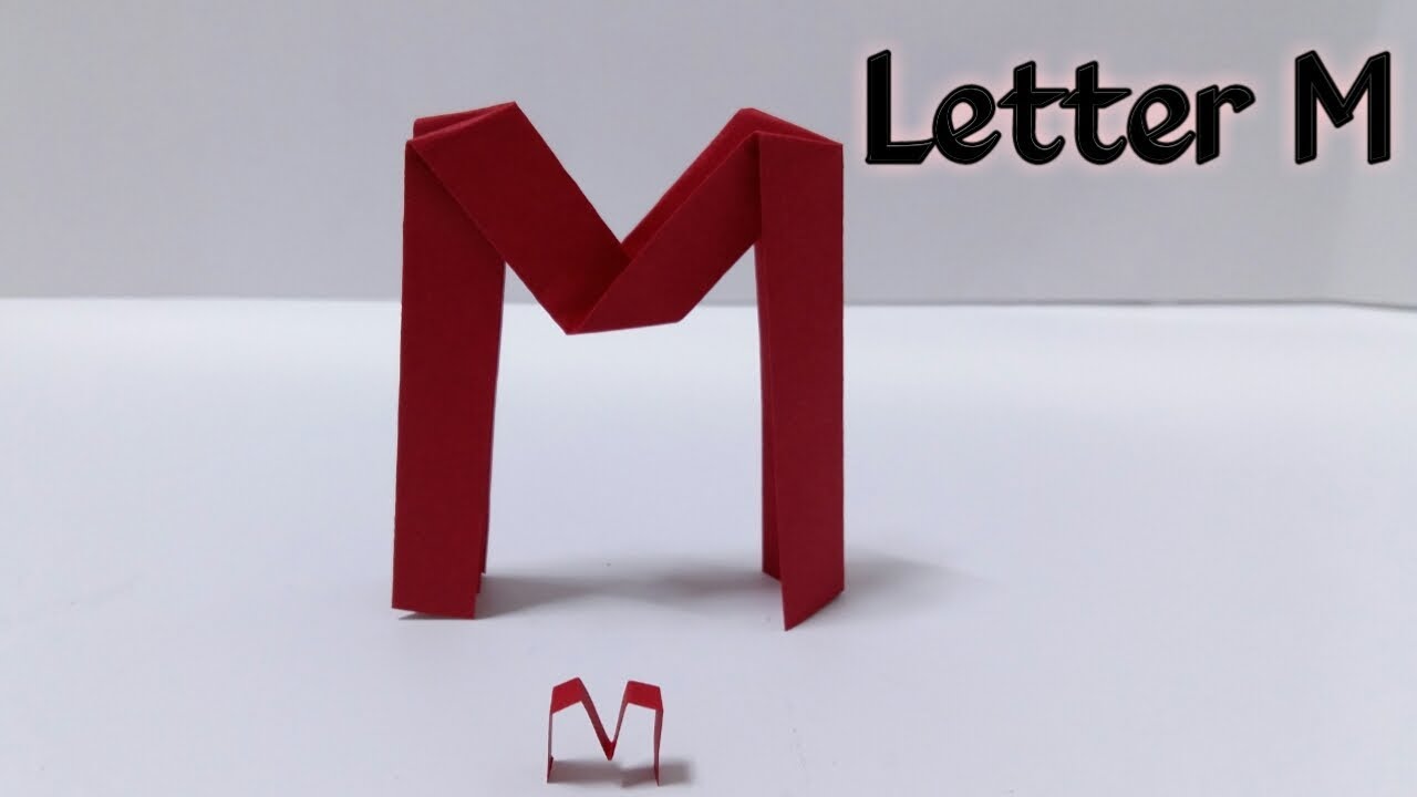 Fold Paper Consonant M - Learn to make Paper Alphabet Letter M - YouTube