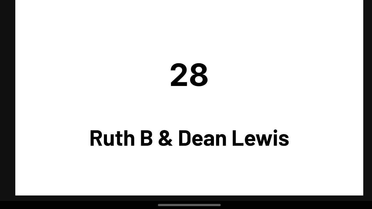 Ruth B & Dean Lewis - 28 (lyrics video) #latest #ruthb #deanlewis #dean ...