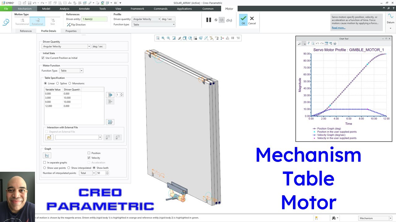 Creo Parametric - Mechanisms - How to Set Up a Table Motor - YouTube