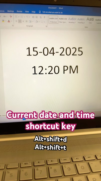 Current date and time shortcut ms word #youtubeshorts #shortcutkeys #computereducation # ...