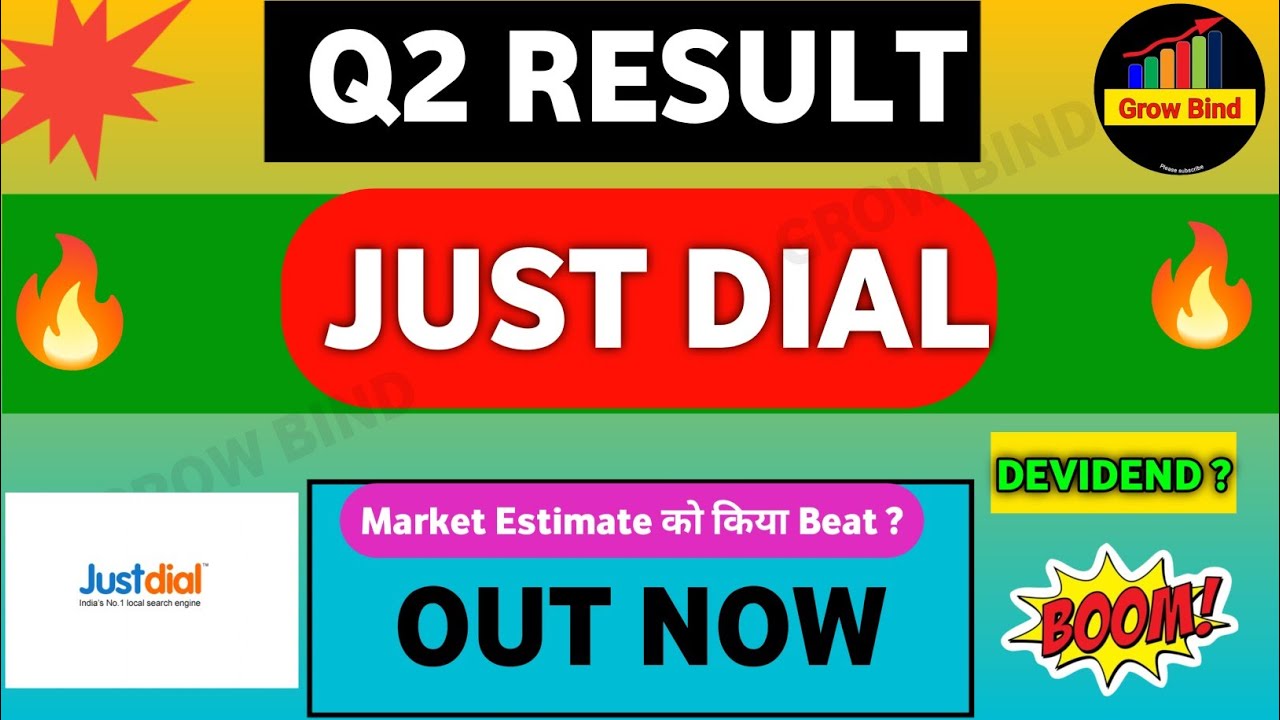 Just dial q2 result | Just dial share latest news | Just dial share ...