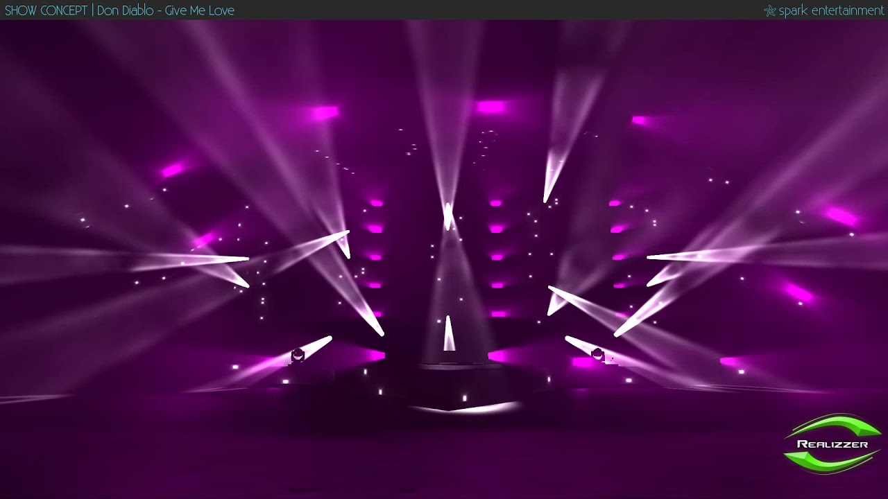 Grandma2 Lightshow | Don Diablo - Give Me Love | Realizzer PreViz - YouTube