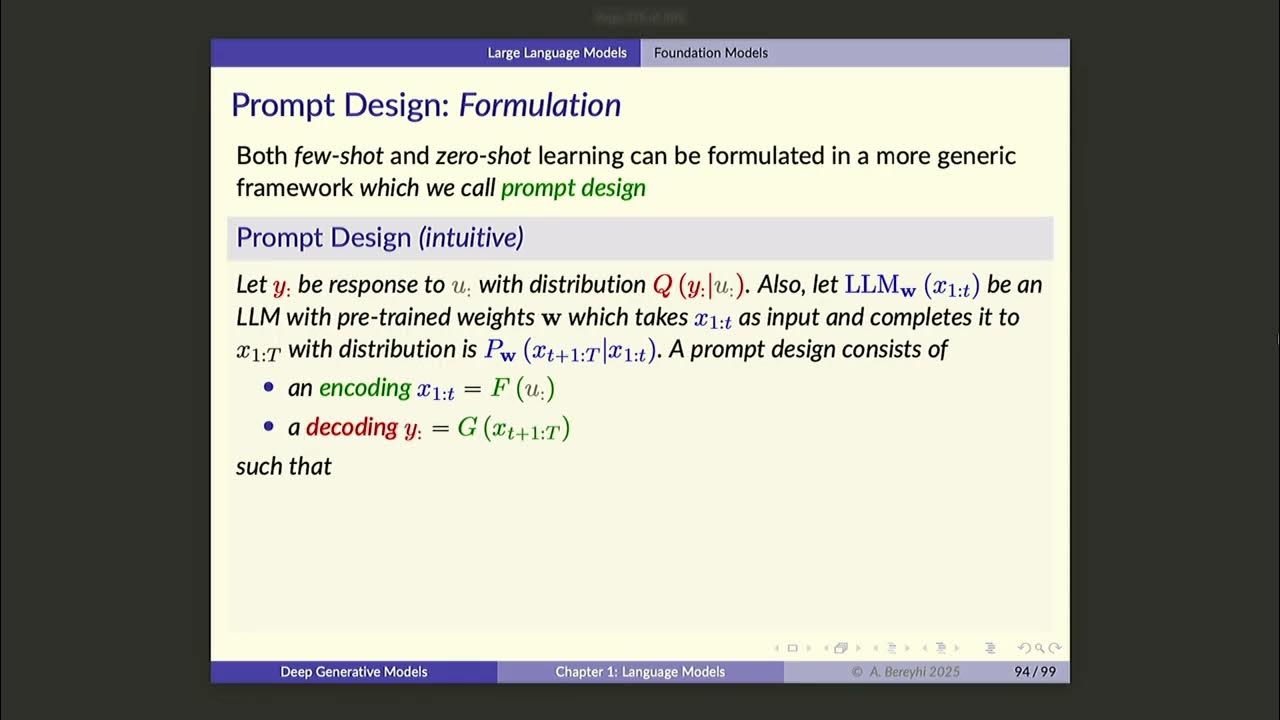 UofT GenAI Course -- Lecture 9: Prompt Design for Task-specific Sampling from LLMs - YouTube